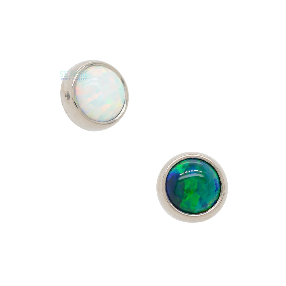Industrial Strength 2.5mm Bezel-Set Opal Separate Threaded End ...