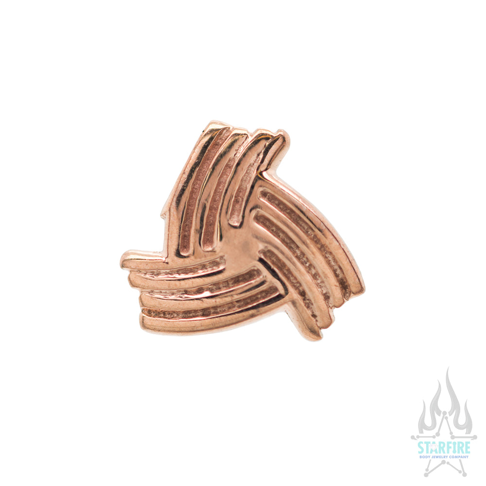 Tawapa threadless: "Whirl" Pin in Gold – Starfire Body Jewelry Company