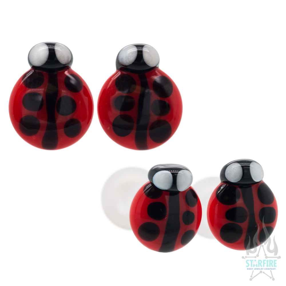 Glasswear Studios Ladybug Glass Plugs – Starfire Body Jewelry Company