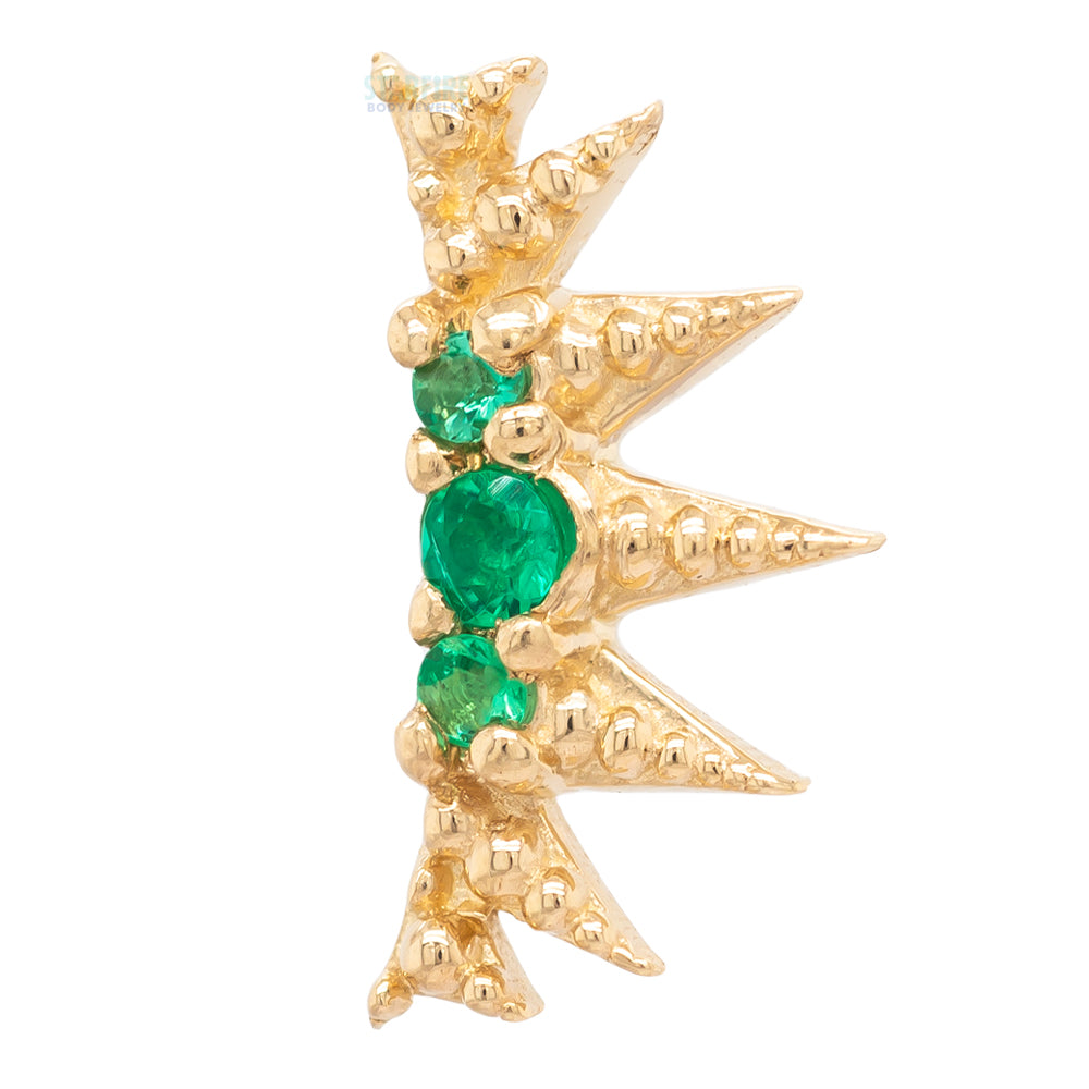 Tawapa threadless: Medieval Pin in Gold with Gemstones – Starfire Body ...