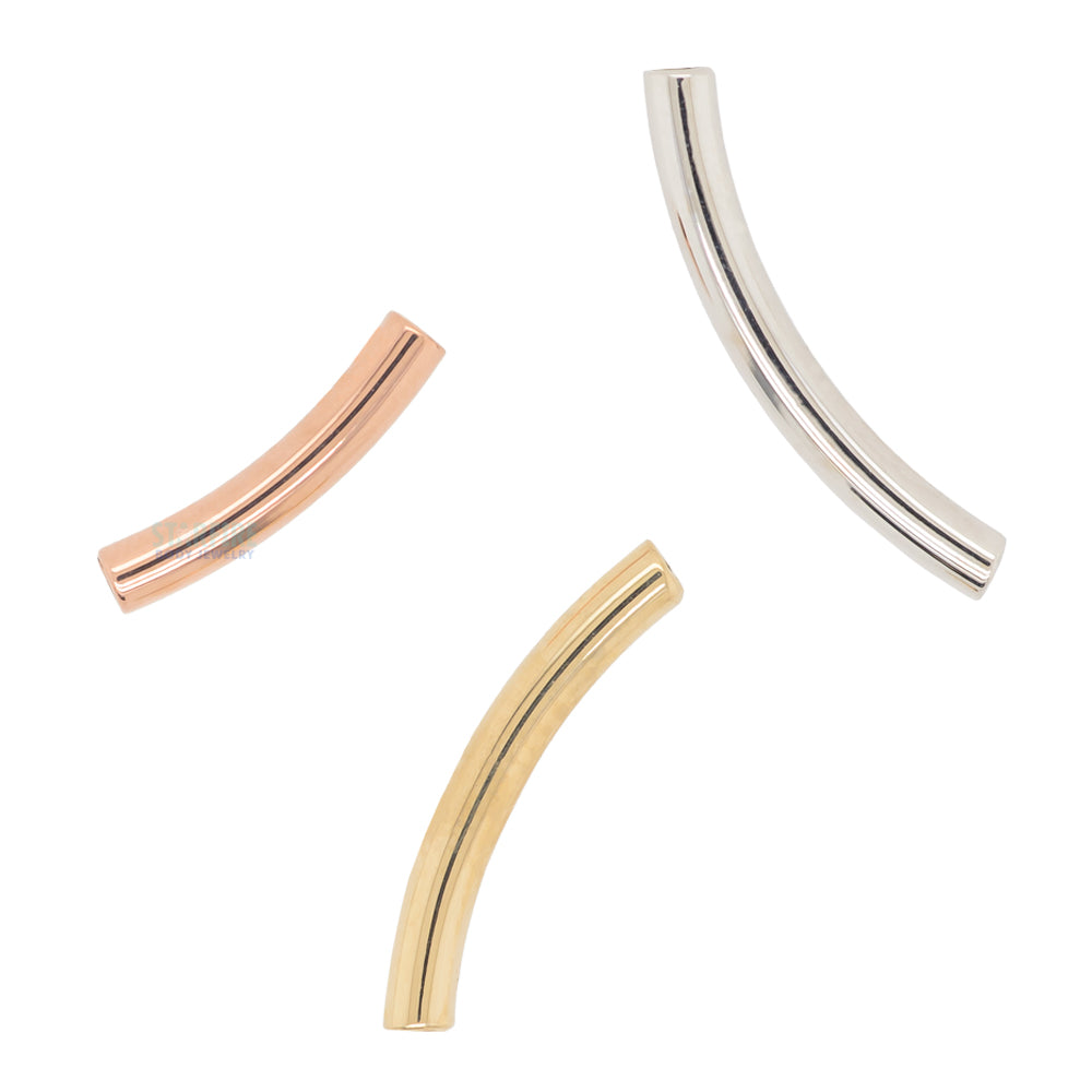 BVLA - Body Vision Gold Threaded Curved Barbell Shaft – Starfire Body ...