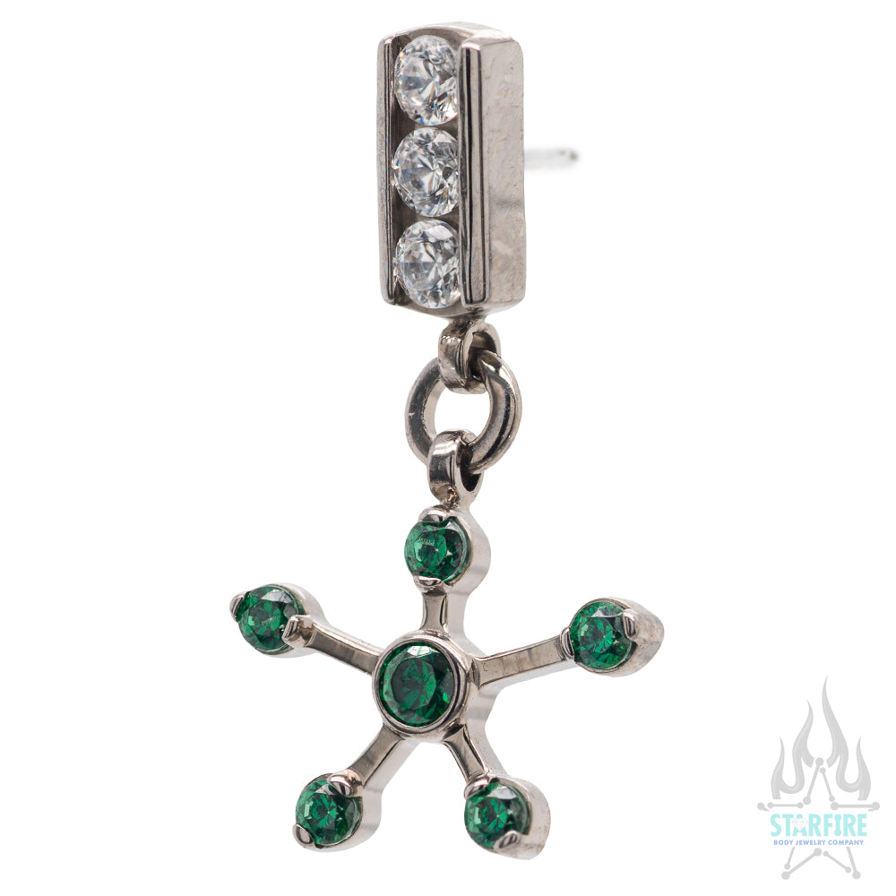 Industrial Strength threadless: 3 Channel-Set with "Sputnik" Faceted ...