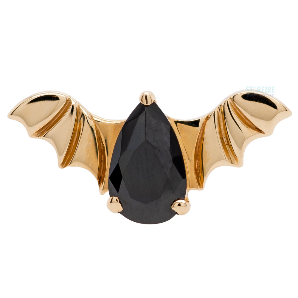 Junipurr Jewelry threadless: Bat End in Gold with CZ – Starfire Body ...