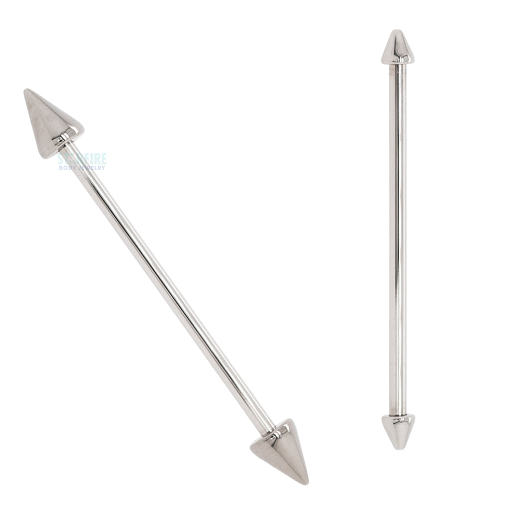 Anatometal Stainless Steel Spike Industrial Barbell – Starfire Body ...