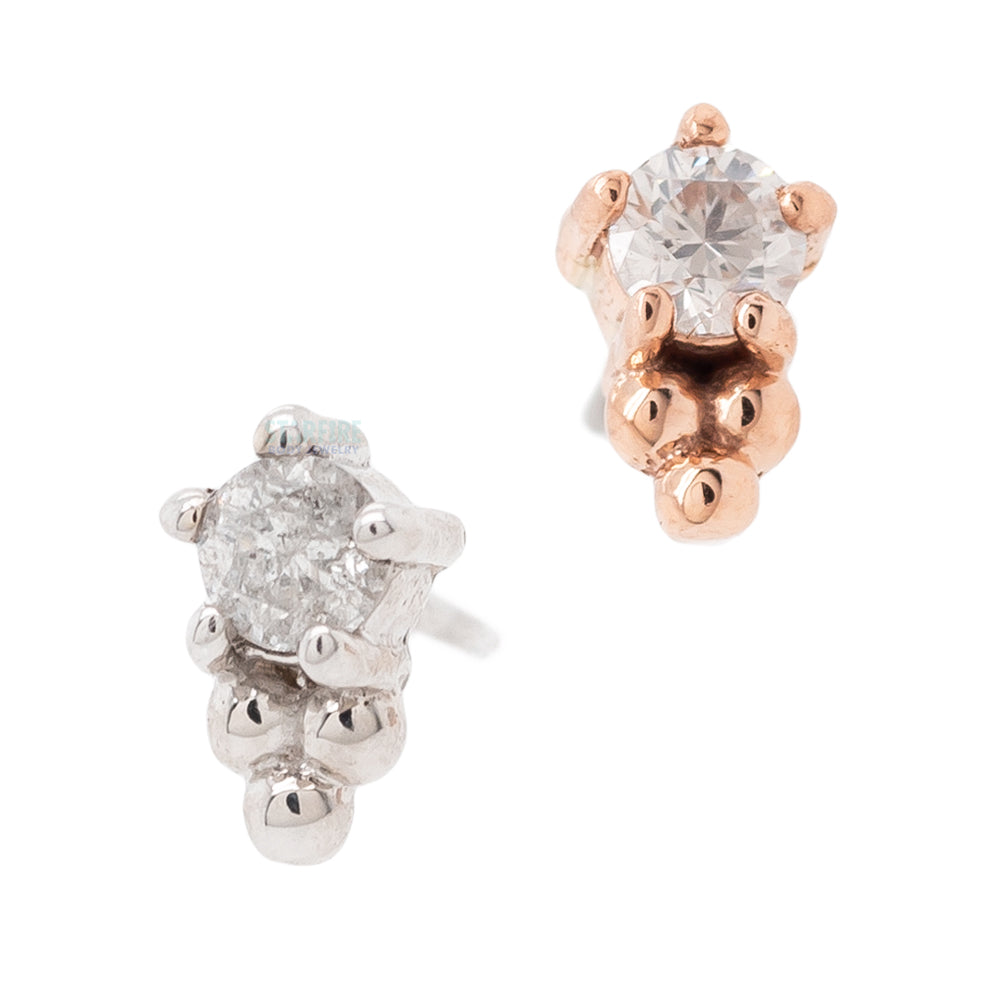 Tawapa threadless: "Figment" Pin in Gold with Gemstone – Starfire Body ...