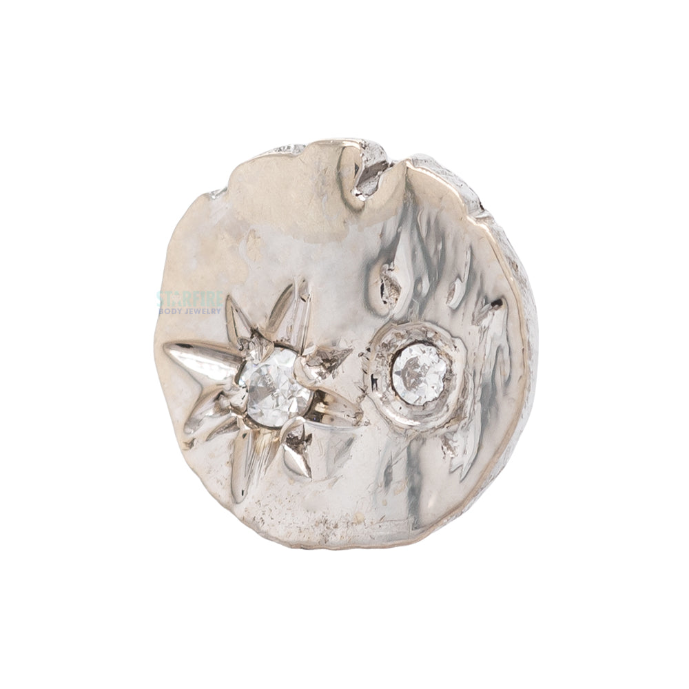 Maya Jewelry threadless: "Celestial" End in Gold with CZ's – Starfire ...