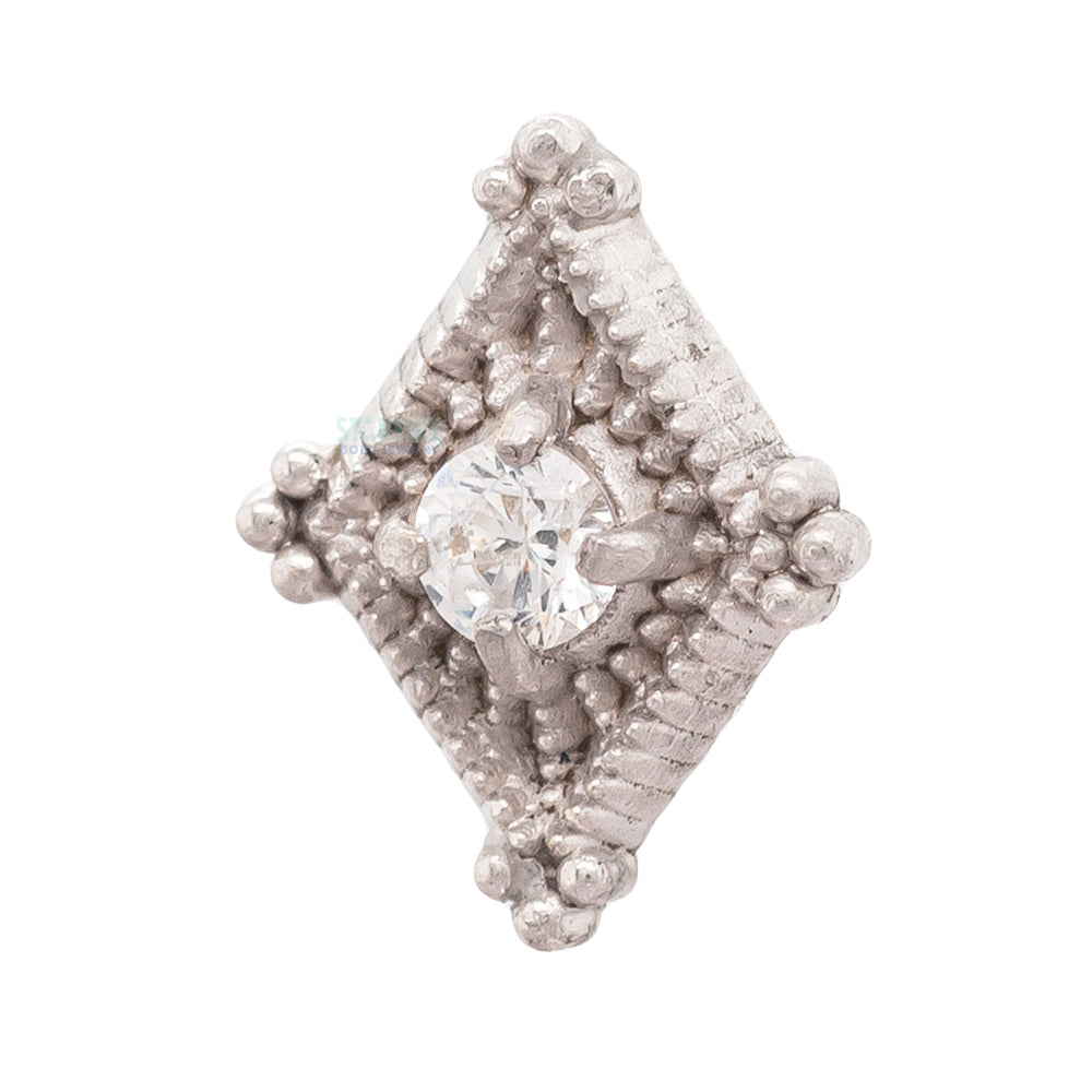 Maya Jewelry threadless: "Lucidity" End in Gold with CZ – Starfire Body ...