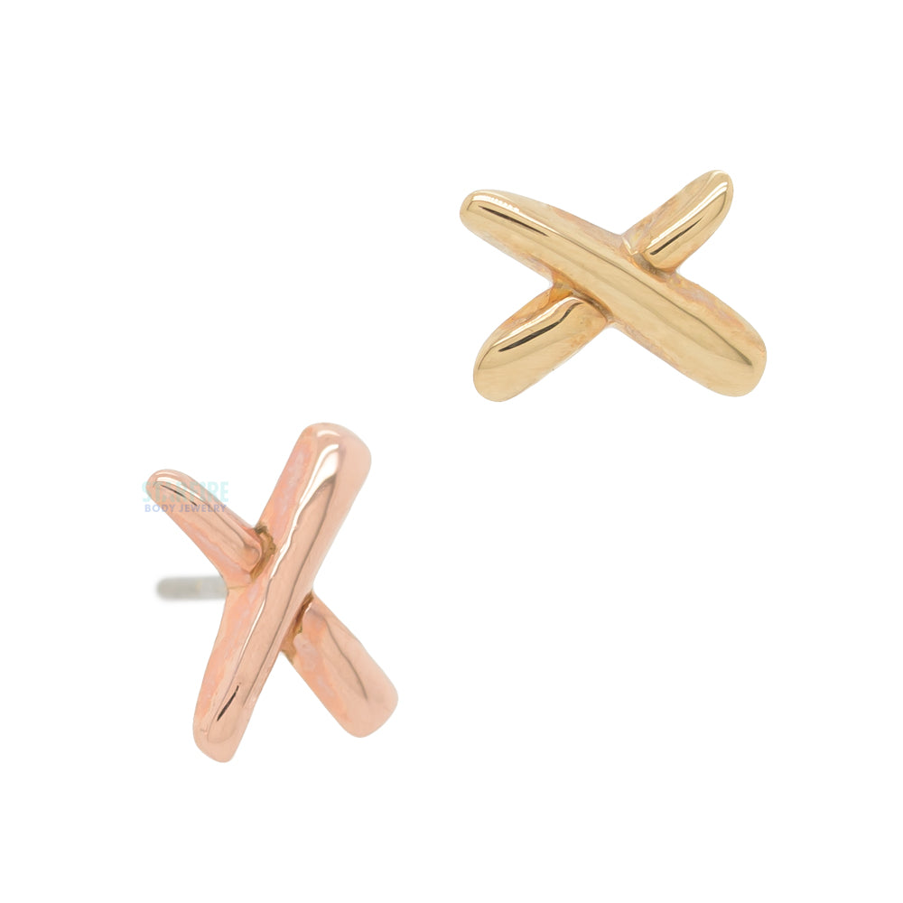 Maya Jewelry threadless: "Hex" End in Gold – Starfire Body Jewelry Company