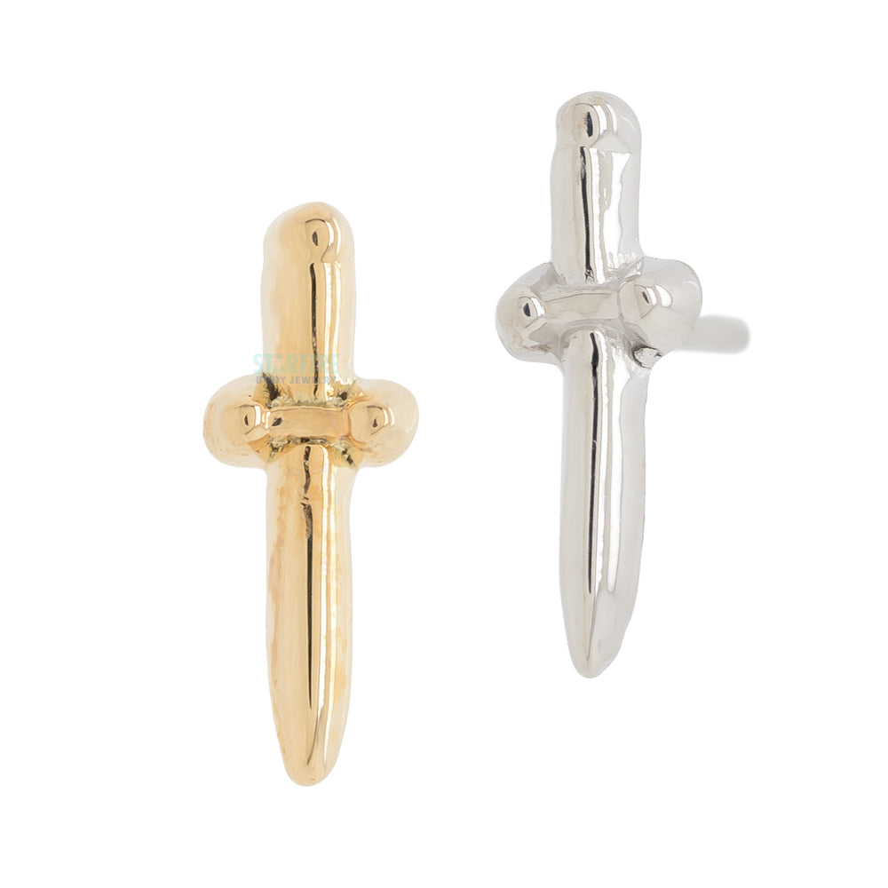 Maya Jewelry threadless: "Stiletto" End in Gold – Starfire Body Jewelry ...